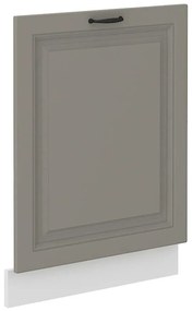 Dvířka na vestavnou myčku kuchyňská skříňka Stilo claygrey/bílá 713x596