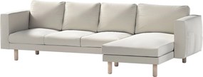 Potah na pohovku IKEA Norsborg 4-místná se šezlongem barva šedá látka sametová