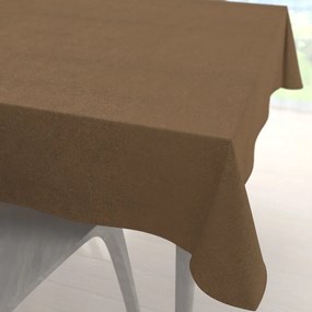 Biante Čtvercový ubrus/imitace broušené kůže Alcantara ALC-015 Světle hnědý 100x100 cm