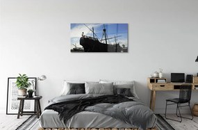 akrylový obraz Loď nebe 100x50 cm