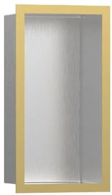Hansgrohe XtraStoris Individual - Výklenek do stěny s designovým rámem, 300x150x100 mm, kartáčovaná nerez/vzhled zlata 56094990
