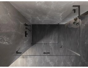 Mexen Lunar-F L, skládací sprchový kout levý 100 x 70 cm, 8mm čiré sklo, grafitový profil, 836L-100-070-95-00-L