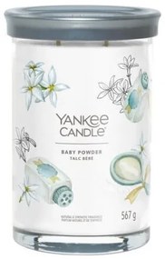 Aromatická svíčka, Yankee Candle Signature Tumbler Baby Powder, hoření až 100 hod