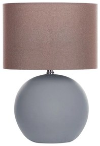 Keramická stolní lampa šedá AREOSO Beliani