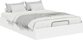 Ottoman postel Bílý 193 x 135 x 25 cm Dřevěný materiál 3409277