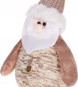 Vánoční Santa Claus 22 cm, béžovo-hnědý