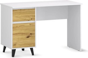 Psací stůl BORG 1d1s/120 bílý / dub artisan
