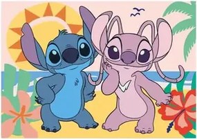 Dino Puzzle Stitch na pláži / 100 XL dílků / od 5 let