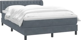 Box spring postel s matrací tmavě šedá 160x210 cm samet 3317782