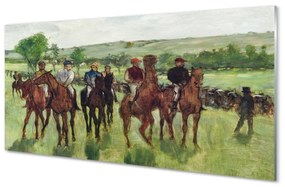 Skleněný panel Art jízda na koni 100x50 cm