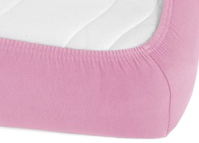 Jersey napínací prostěradlo JR-008 Růžová lila 90 x 220 - výška 20 cm