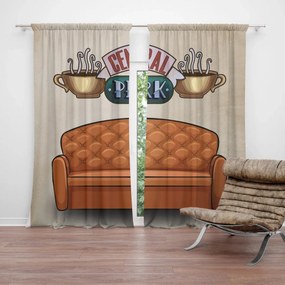 Sablio Závěs Seriál přátelé CENTRAL PERK Gauč: 2ks 140x250cm