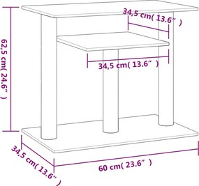 Škrabadlo pro kočky s plošinami krémové 62,5 cm 172046