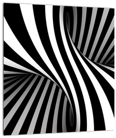 Abstraktní obraz se zebrovými pruhy (30x30 cm)