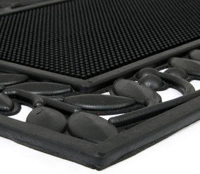 Gumová vstupní venkovní čistící rohož Olives, FLOMAT - délka 45 cm, šířka 75 cm a výška 0,9 cm