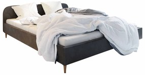Manželská postel 120 cm Lon (tmavě šedá) (bez roštu a úložného prostoru). 1047067