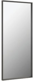 Tmavě šedé dřevěné nástěnné zrcadlo Kave Home Nerina 80 x 180 cm