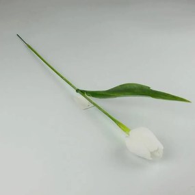 Umělý tulipán bílý- 43 cm, č. 1