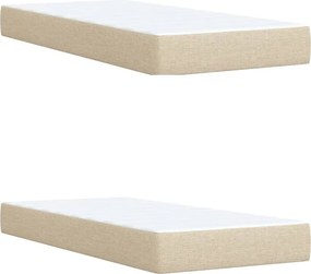 Box spring postel s matrací krémová 200x200 cm textil 3285406