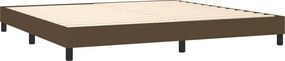 Box spring postel s matrací tmavě hnědá 200x200 cm textil 3140164