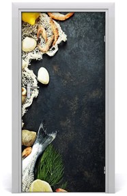 Fototapeta na dveře samolepící ovoce moře 85x205 cm