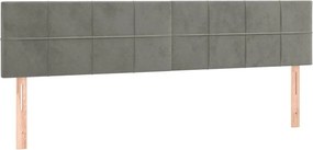 Box spring postel s matrací světle šedá 160x200 cm samet 3130967