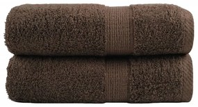 Prémiové ručníky pro hosty SOLUND 2 ks hnědé 30x50 cm 600 g/m² 137230