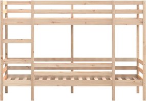 Patrová postel 80 x 200 cm masivní borové dřevo 3284215