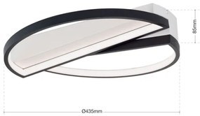 Orion DL 7-693 - LED Stmívatelné stropní svítidlo OLGA LED/28W/230V černá/bílá