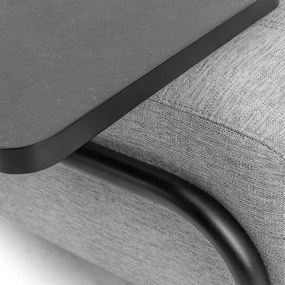 OnaDnes -20% Velký černý kovový odkládací stolek Kave Home Compo 54 x 40 cm