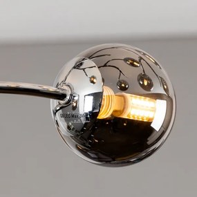 Brilagi - LED Přisazený lustr MISTEL 15xG9/3W/230V černý chrom/kouřová