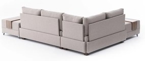 Designová rohová sedačka Ramesha 280 cm krémová - levá