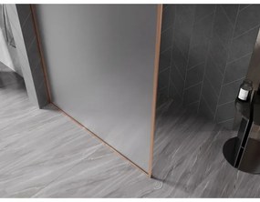 Mexen, Mexen Kioto-XF sprchová stěna s rámem 100 x 202 cm, matná 10 mm, broušená měď - 800-100-104-65-30-X