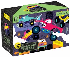 Mudpuppy Puzzle Monster Trucks - svítí ve tmě 100 dílků