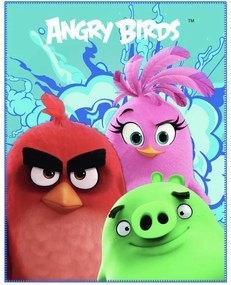 Fleece dečka Angry birds Explosion 110x140cm