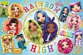 Trefl - Puzzle - Puzzle Super Shape XL panenky Rainbow High / 160 dílk