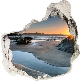 Wallmuralia Nálepka fototapeta 3D výhled Skály na pláží 75x75 cm