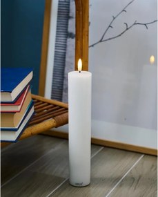 Dobíjecí LED svíčka z pravého vosku Sille, Ø 5 × 25 cm, bílá
