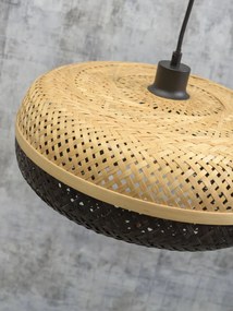 Nástěnná lampa palawan natural přírodní, černá 40 x 15 MUZZA