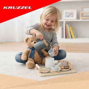 Kruzzel 26543 16dílná dřevěná čajová sada