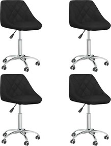 vidaXL Otočné jídelní židle 4 ks umělá kůže [3088666] Barva: Černá