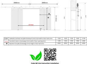 Posuvné dveře AURA DUO - 152 tmavý jasan