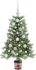 Vánoční stromeček s 150 LED diodami s stojanem Zelená 90 cm PE 3396303