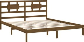 Rám postele medově hnědý masivní dřevo 200 x 200 cm 3105688