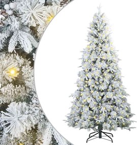 Umělý Skládací Vánoční Strom s stojanem Bílá 210 cm PE a PVC 3397493