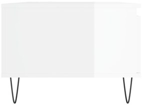 Konferenční stolek bílý s leskem 90x50x36,5 cm kompozitní dřevo - Default Title