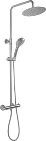 Rea Vincent, sprchový set s termostatickou baterií a dešťovou hlavicí 25cm, nikl matný, REA-P6603