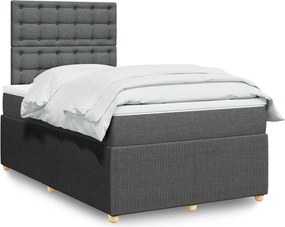 Box spring postel s matrací tmavě šedá 120x200 cm textil 3294338
