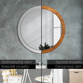 Kulaté dekorativní zrcadlo Dubové dřevo fi 100 cm