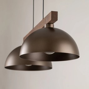 TK Lighting Hnědý závěsný lustr Oslo pro žárovku 2x E27 TK4507
